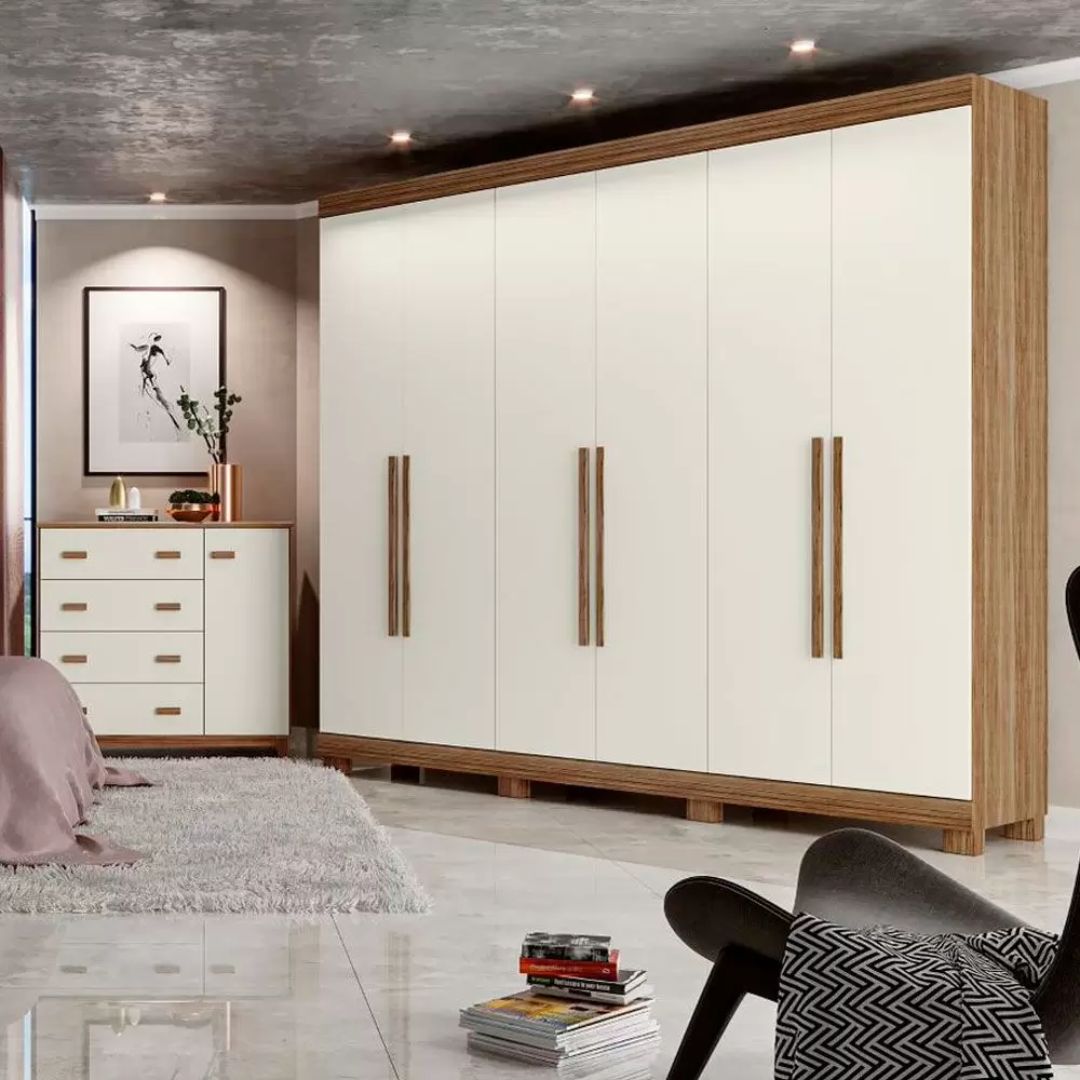 Guarda Roupa Rimo Guarapari Plus 6 Portas Freijo/Off White – Rede ...