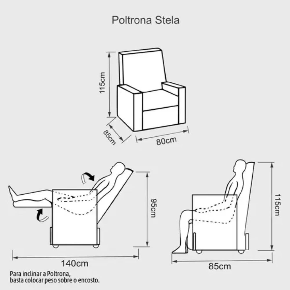 Poltrona do Papai Delare Stela Korino 460 – Rede Unilar HS Móveis